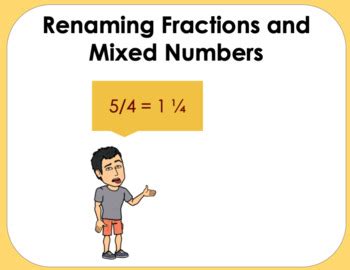 Renaming Fractions And Mixed Numbers By Rick Dickson TPT