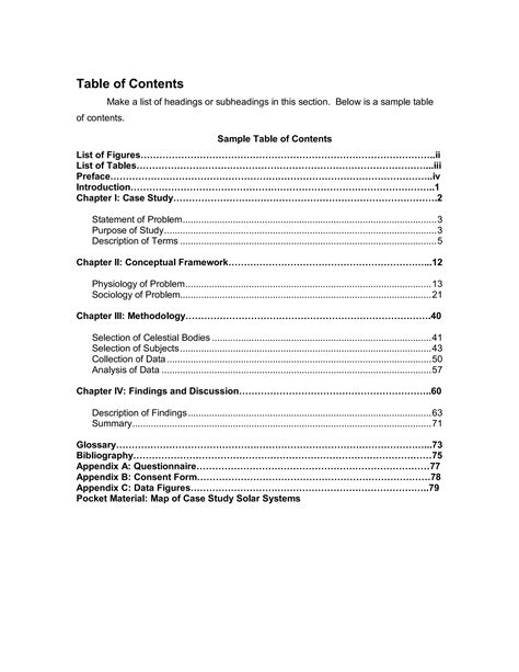 Thesis Format Template Pdf