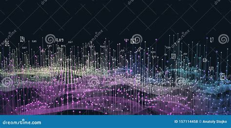 Abstract 3d Futuristic Infographics Big Data Business Social Or