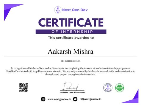 aakarsh mishra on linkedin nextgendev microinternship androiddevelopment careergrowth…