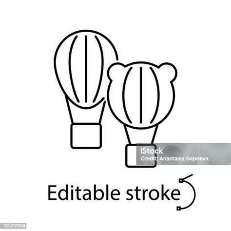 대만 열기구 축제 개요 아이콘 대만 축하 편집 가능한 스트로크 격리된 벡터 그림 0명에 대한 스톡 벡터 아트 및 기타 이미지