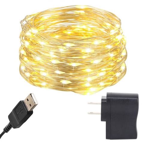 Ft LEDs USB Starry String Lights With Power Adapter For Wedding Christmas Party Decoration
