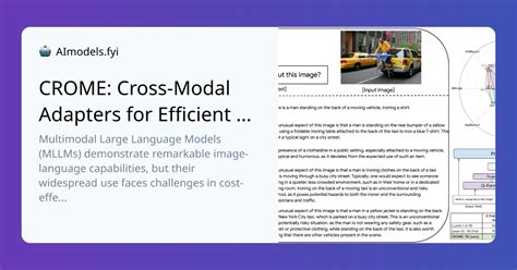 Crome Cross Modal Adapters For Efficient Multimodal Llm Ai Research