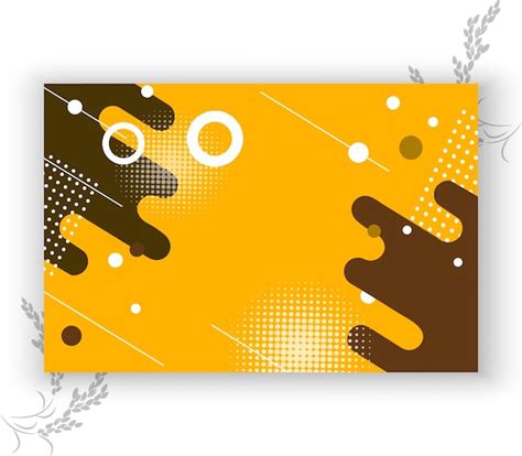 Premium Vector A Yellow And Orange Poster With Circles On It