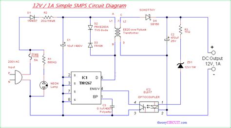 Smps Circuit Diagram With Explanations