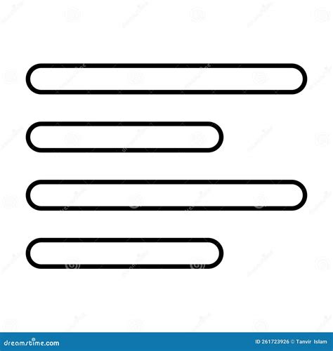 Left Align Icon In Line Style Stock Vector Illustration Of Text Pack