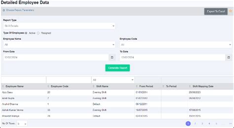 Report Shift Details