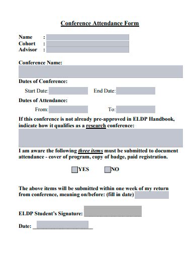 FREE 50 Attendance Form Samples In PDF MS Word