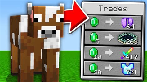 Mob Trades Op Items In Minecraft Youtube