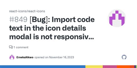 Bug Import Code Text In The Icon Details Modal Is Not Responsive On