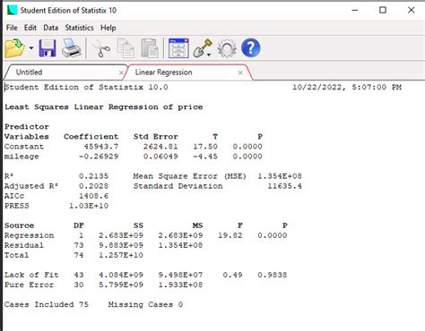 Solved Interpret the R² of this model What is the dependent Chegg com