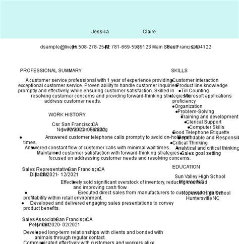 6 Great Csr Resume Examples Livecareer 6 Great Csr Resume Examples Livecareer