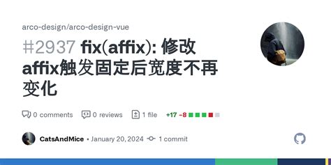 Fixaffix 修改affix触发固定后宽度不再变化 By Catsandmice · Pull Request 2937