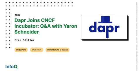 dapr joins cncf incubator qanda with yaron schneider infoq