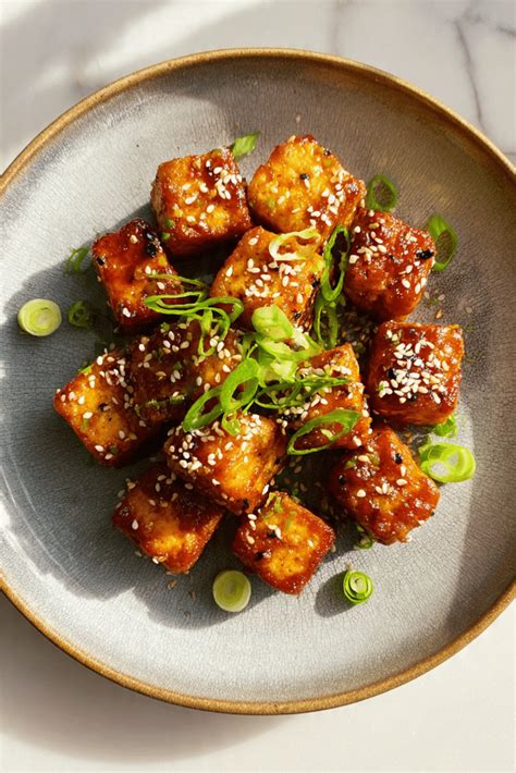 Sticky Miso Tofu Bites