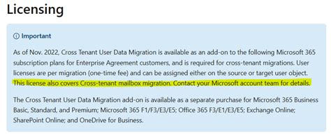 cross tenant user data migration add on microsoft qanda