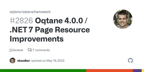 Oqtane 400 Net 7 Page Resource Improvements · Oqtane Oqtaneframework · Discussion 2826