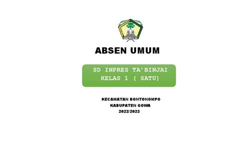Sampul Absen Umum Pdf