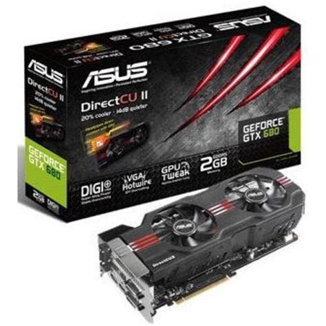 Placa De Vídeo Pci E Nvidia Gtx 680 2gb 256bits Asus Gpu Direct Cu Ii Gtx680 Dc2 2gd5 Waz