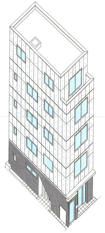 設計サンプル RC構造 RC住宅アイソメ図 田中設計東京へようこそ