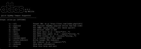 Atlas Quick Sqlmap Tamper Suggester