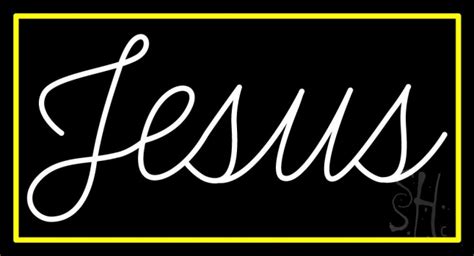 Cursive White Jesus Led Neon Sign God Neon Signs Everything Neon