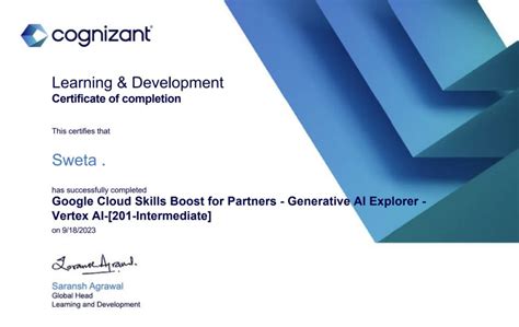 Aicertification Upskill Cognizant Sweta
