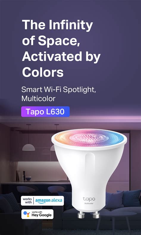 TP LINK GU Smart Wi Fi Multicolor Spotlight Google Assistant Alexa Voice Remote Control