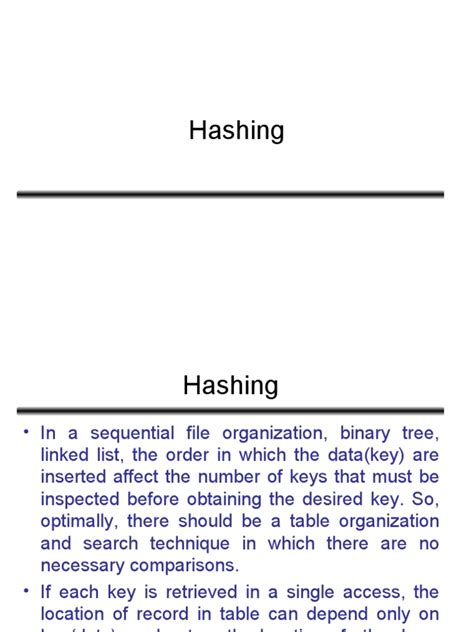 Hashing Tables Understanding Collisions And Resolution Pdf