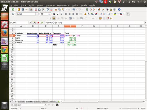 Libreoffice Trabalhando Com O Libreoffice Calc