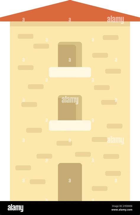 Three Story Apartment Building With Balconies Featuring Brick Facade Stock Vector Image And Art