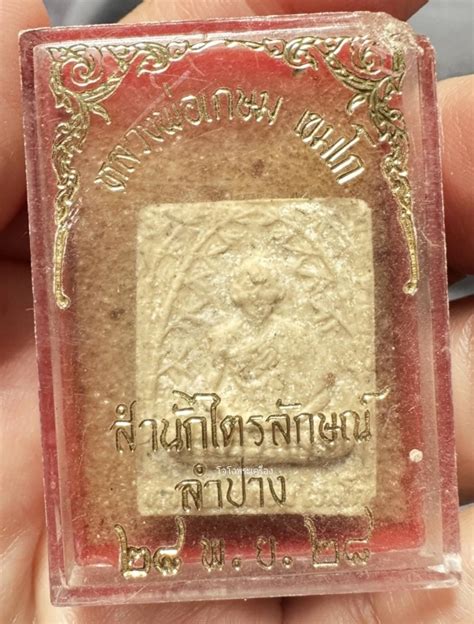 พระผงรูปเหมือนซุ้มกิ่งไผ่หลวงพ่อเกษมเขมโกสำนักสุสานไตรลักษณ์ลำปางปี