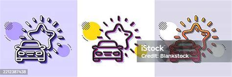 자동차 리뷰 라인 아이콘입니다 최고의 교통 서비스 표지판입니다 하프톤 도트 패턴 벡터 0명에 대한 스톡 벡터 아트 및 기타 이미지 0명 고급 교통수단 Istock