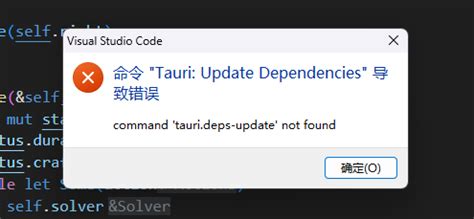 Tauri Update Dependencies Command Error Issue 229 Tauri Apps
