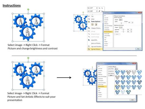 D Men In Gears Task Management Ppt Graphics Icons Powerpoint PowerPoint Presentation