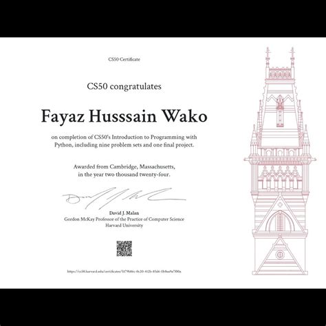 Fayaz Hussain Wako On Linkedin Python Cs50 Programming Harvard Techskills Continuouslearning