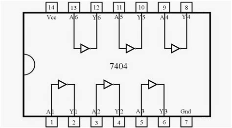 7404 Ic Not Gate Dip 14 Makers Electronics