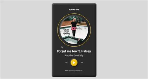 Music Player Using HTML CSS JS And React Source Code