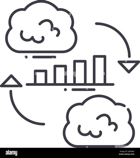 Marketing Brainstorm Line Icon Outline Symbol Vector Illustration Concept Sign Stock Vector