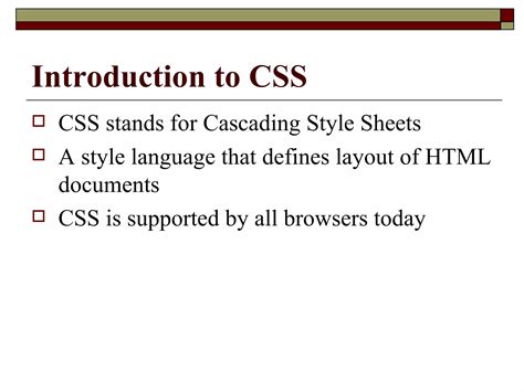 Css Ppt Web Design And Html Internet