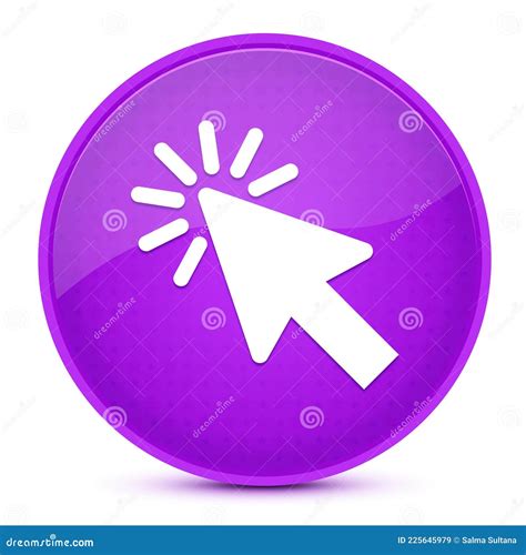 Cursor Aesthetic Glossy Purple Round Button Abstract Stock Illustration Illustration Of
