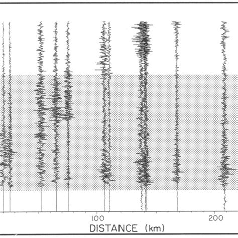 Record Section Of The Vertical Component Of One Of The Elements Of Dmb