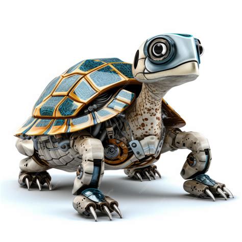 Premium Photo Cute Turtle Robot Robotic Reptile Isolated Over White