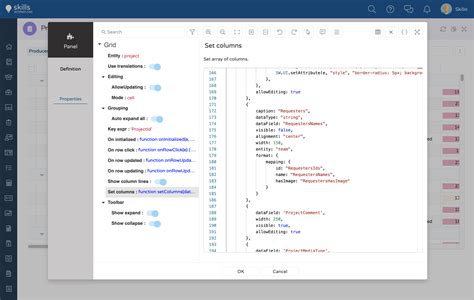 set columns skills workflow s documentation