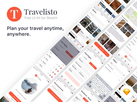 Travel Ui Kit Sketch App