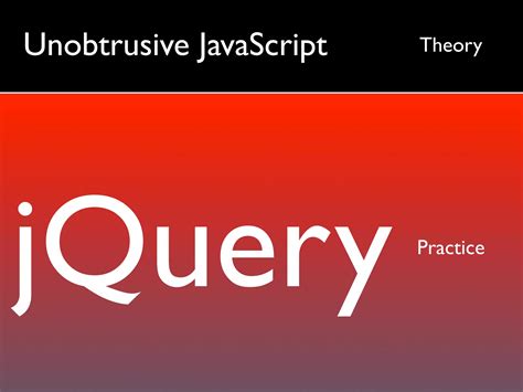 Unobtrusive Javascript With Jquery Pdf Web Development Internet