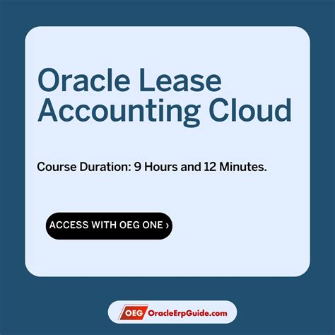 Oracle Lease Accounting Cloud Is Now Included In Oeg One Explore Oeg One