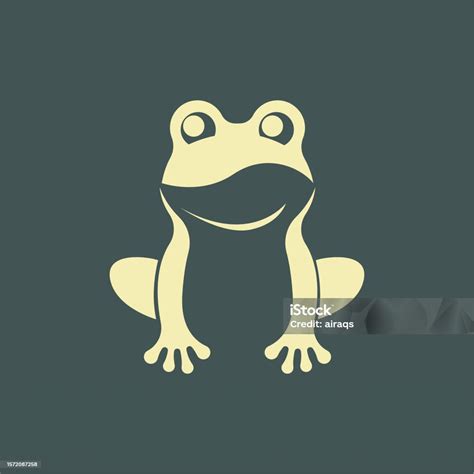 Konsep Desain Logo Katak Template Logo Siluet Katak Sederhana Ilustrasi