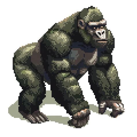 Gorilla Mammal Pixelated Wildlife Premium Photo Illustration Rawpixel
