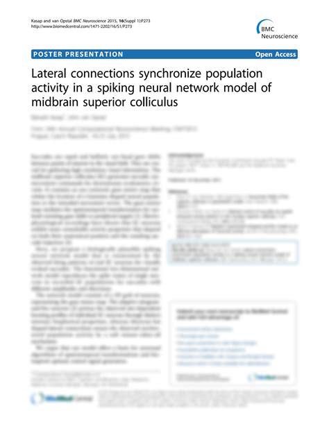 Solution Lateral Connections Synchronize Population Activity In A Spiking Neural Network Model